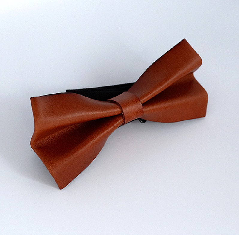Tawny Plateau - Real Leather Bow Tie | Child | WILDhue | Wedding | NZ